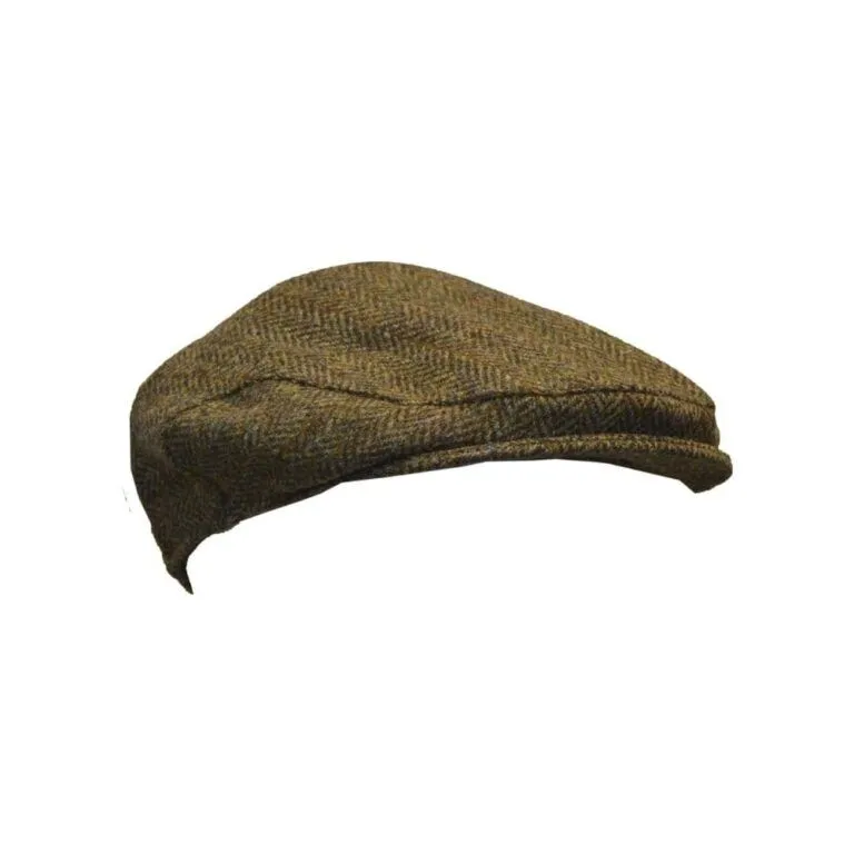 Harris Tweed Herringbone Flat Cap | Walker and Hawkes
