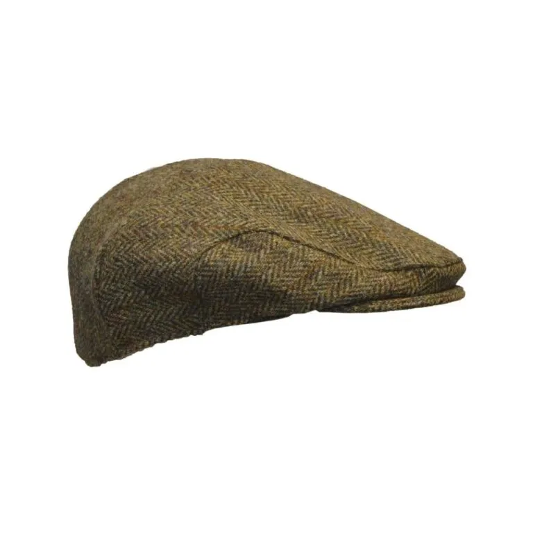 Harris Tweed Herringbone Flat Cap | Walker and Hawkes