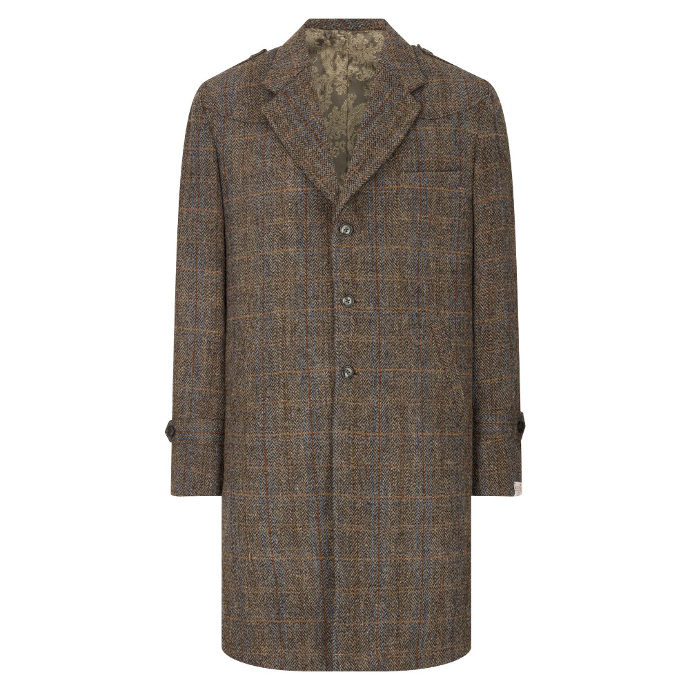 Men's Harris Tweed Kensington Overcoat | Walker & Hawkes